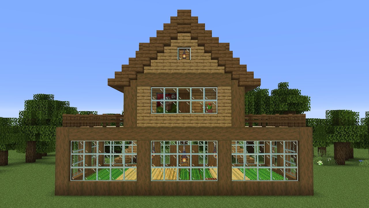 Minecraft - How to build the ULTIMATE FARM HOUSE - YouTube