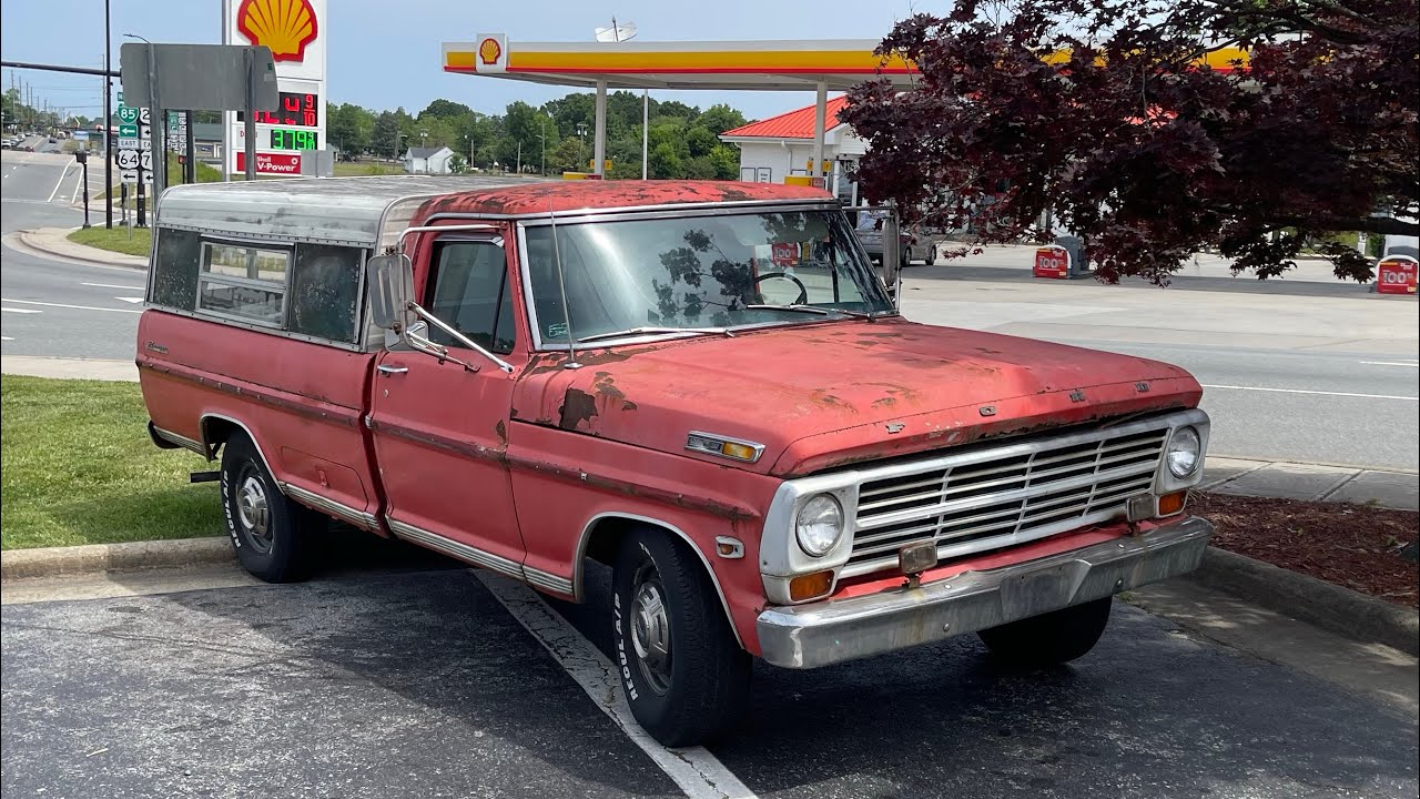 The breaks of daily driving a 55 yr old F250. Big Red Beast!! - YouTube