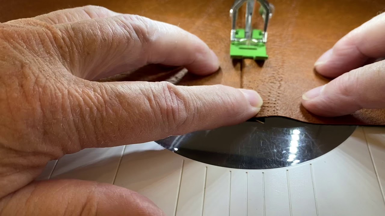 How to top stitch on faux leather and vinyl - YouTube