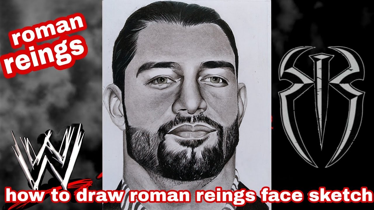 ROMAN REIGNS || DRAWING OF ROMAN REIGNS || WWE SUPERSTAR ROMAN REIGNS ...