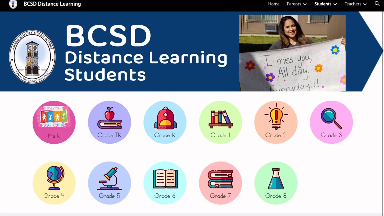 Walkthrough of New BCSD Distance Learning Website - YouTube