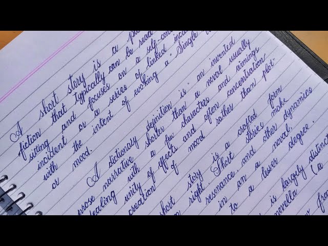 Neat Cursive Handwriting With Ball Pen