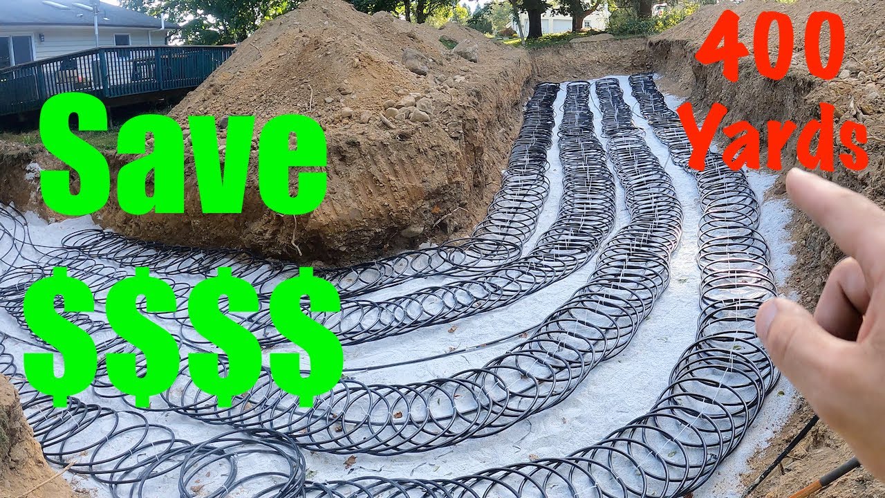Geothermal dig and loop field installation - YouTube
