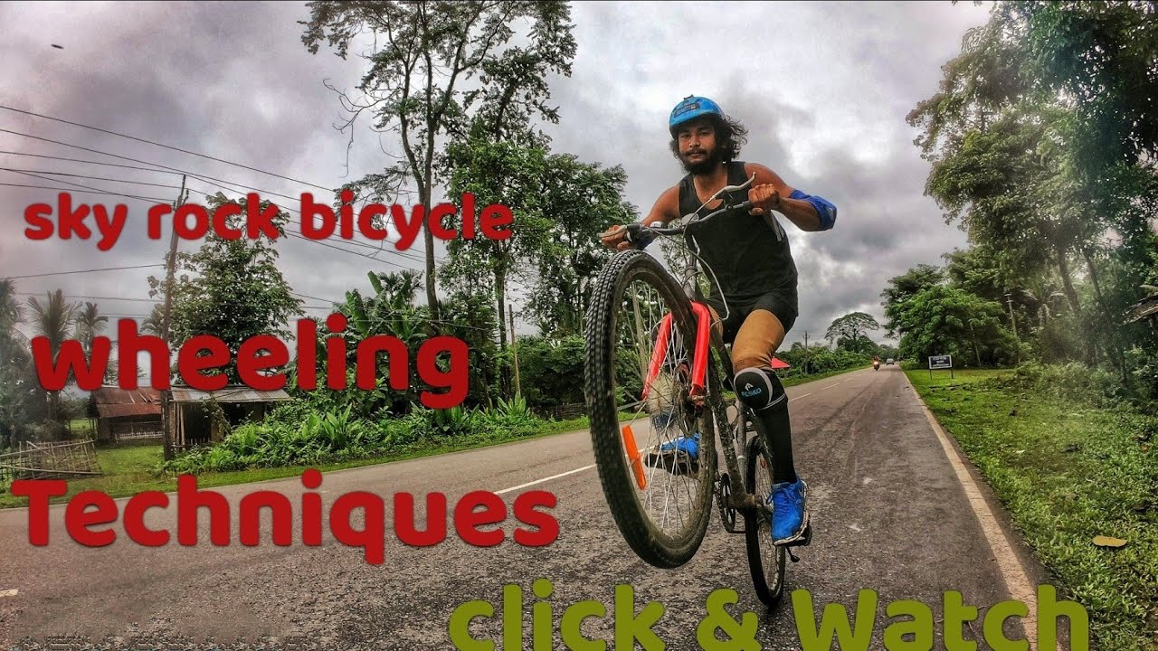 Sky rock bicycle wheeling technique #wheeling #bicycle stunt - YouTube