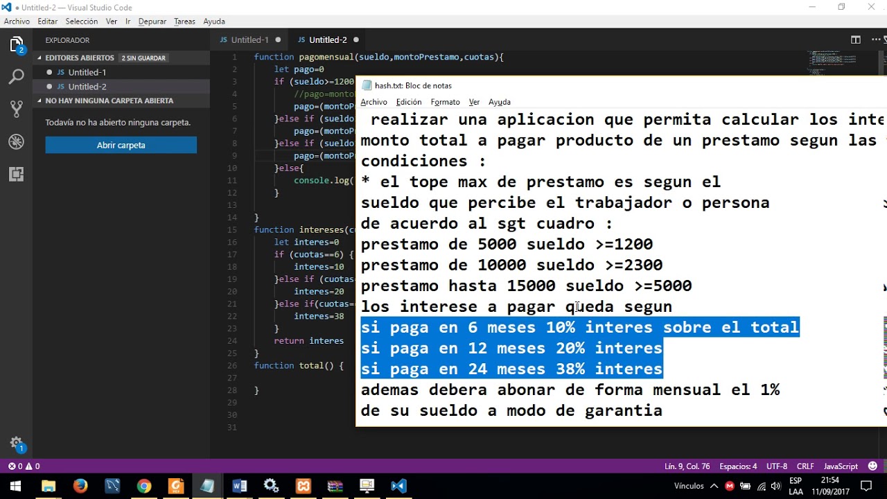 Fundamentos de Javascript - Ejercicio Práctico - YouTube
