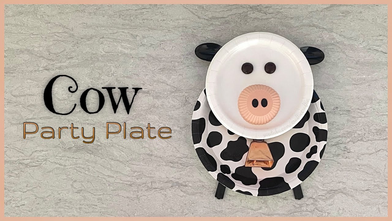 Cow Party Plate ~ Critter Plates ~ Farm Animals ~ Party Decor - YouTube