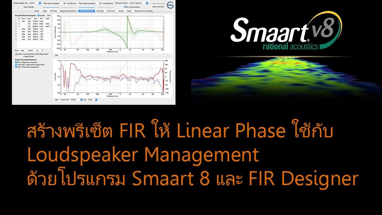 สร้างพรีเซ็ต FIR ไฟล์Linear Phaseเพื่อใช้ใน loudspeaker management ด้วย ...