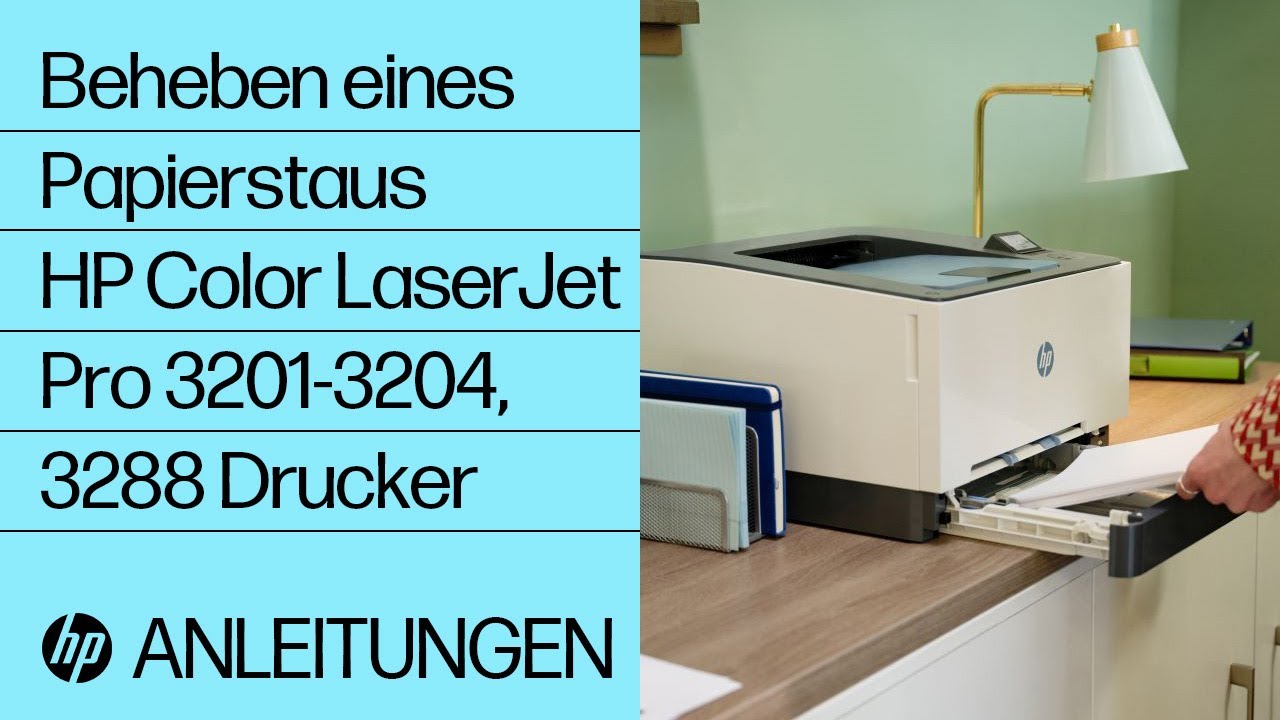 So beheben Sie einen Papierstau | HP Color LaserJet Pro 3201-3204, 3288 ...