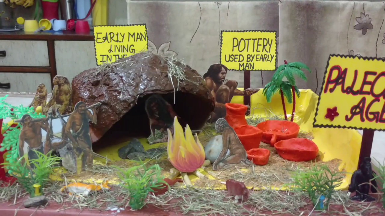 Atharv saxena explaining class 3 project -early men - YouTube