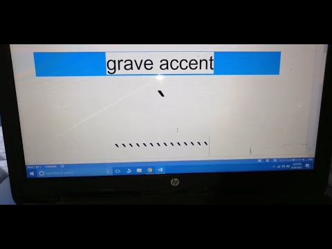 how to type grave accent symbol on laptop - YouTube
