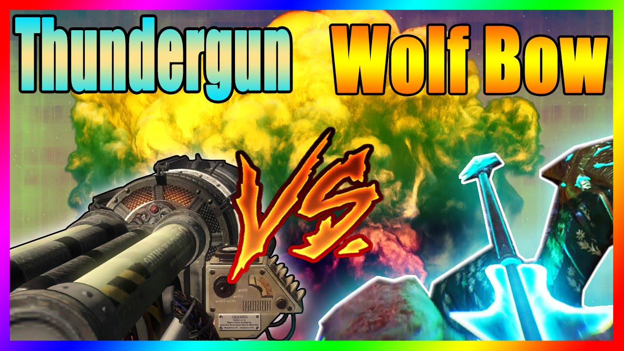Thundergun V.S Wolf Bow on Round 50+ - Call of Duty Zombies - YouTube