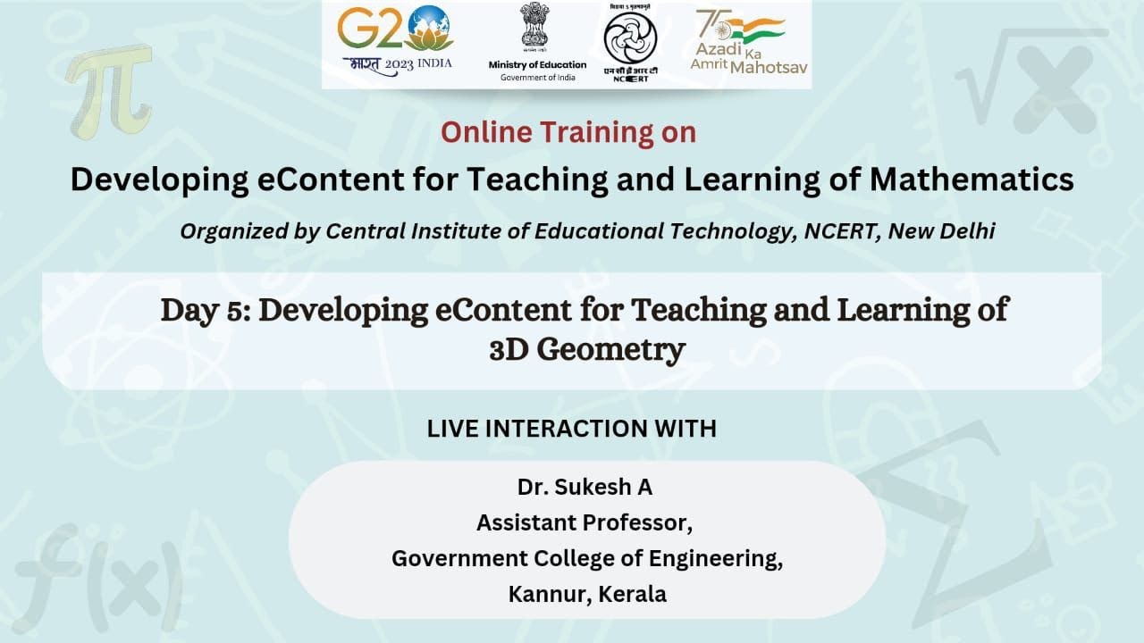 Online Training: Day 5: Developing eContent for Teaching and Learning ...