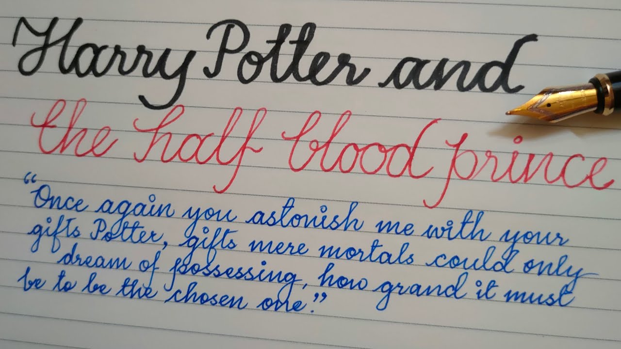 Half Blood Prince | Snape moment | Neat and Clean English Handwriting 🖋 ...