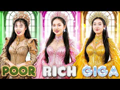 Poor Vs Rich Vs Giga Rich Princess At The Royal Ball! Royal Makeover Challenge!
