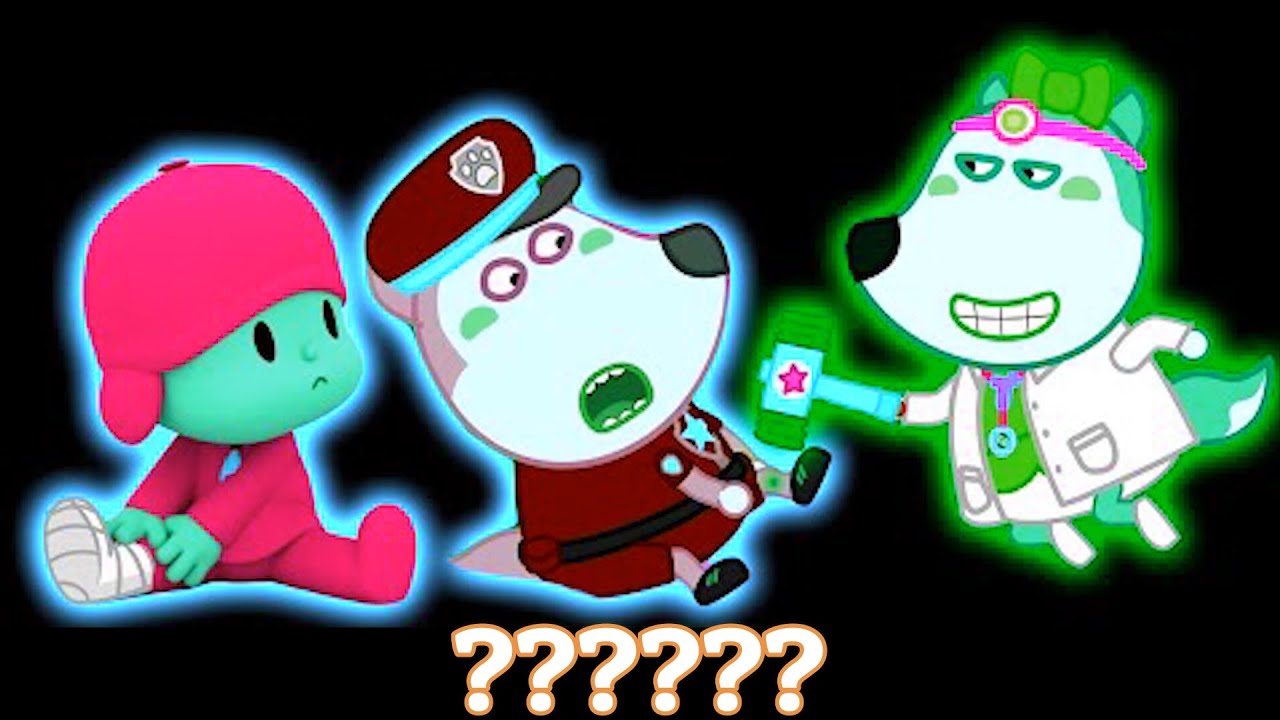 9 Pocoyo & Police Wolfoo "So Hurt, Doctor!" Sound Variations in 37 ...
