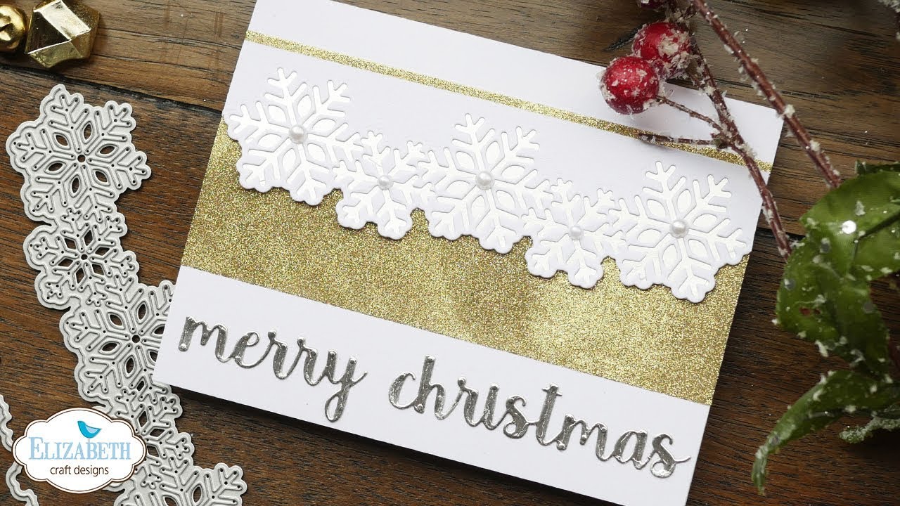 Snowflake Border Christmas Card | Technique Friday with Els - YouTube