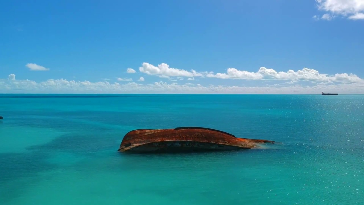 Fly Over Shipwreck Turks and Caicos - YouTube