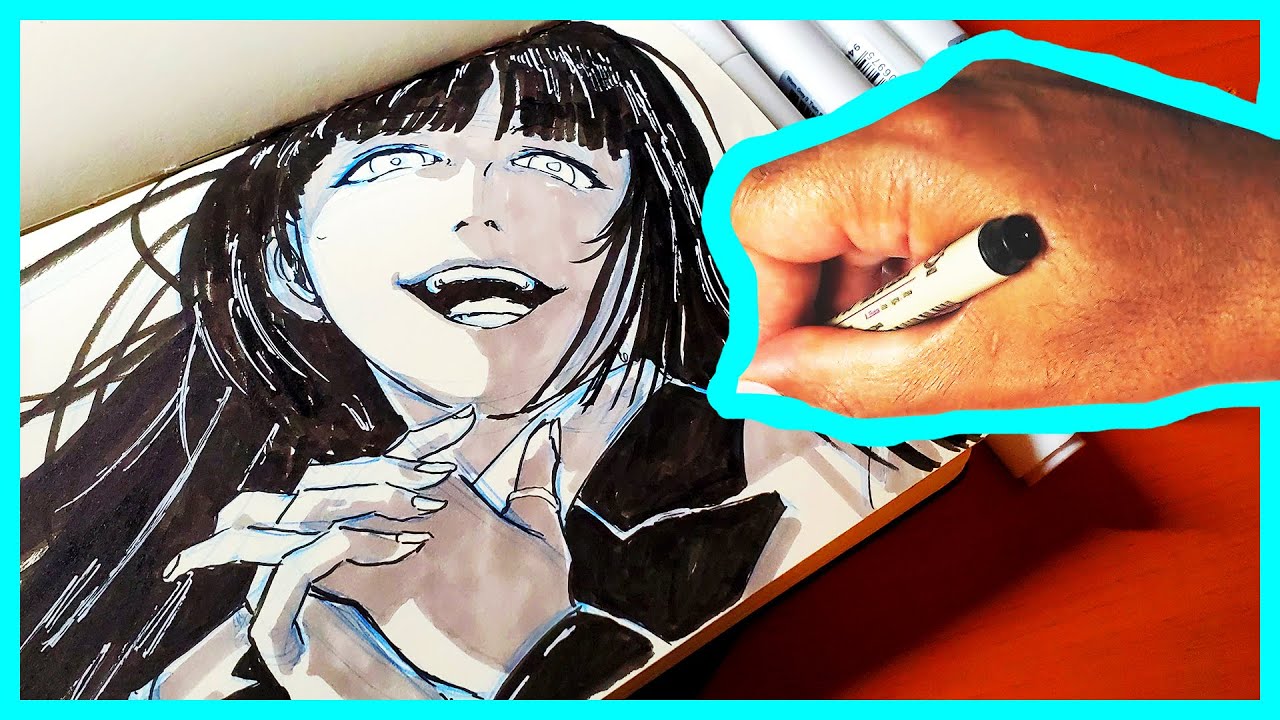 How to Draw Yumeko Jabami Anime Step by Step Speed drawing Tutorial ...
