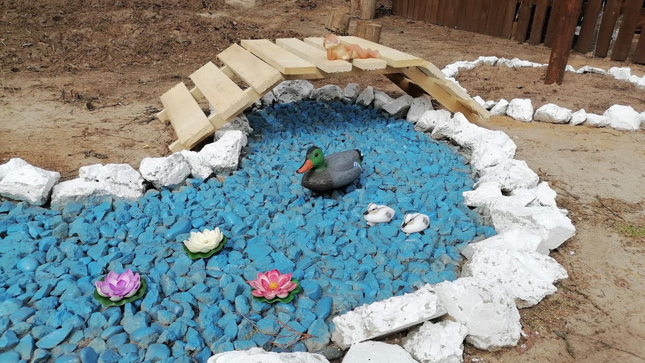 Делаем мостик для прудика 🦆. Ура, завезли окна и двери 🙏 - YouTube