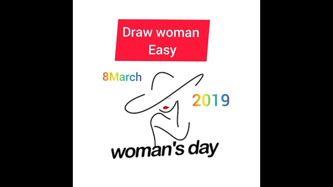 Women's day easy drawing - YouTube