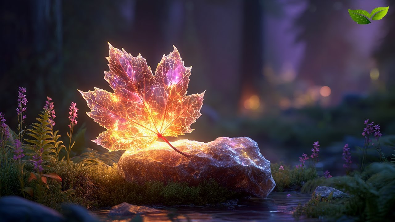 Golden Leaf in the Forest 🍂 Relaxing Piano Music & Nature Sounds for ...