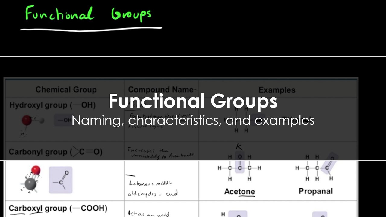 Functional Groups - Advanced Biology - YouTube