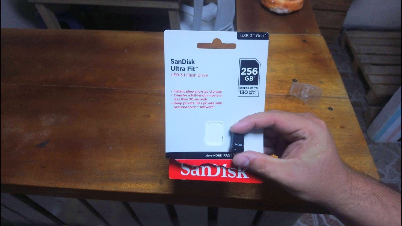 Sandisk Ultra Fit usb 3.1 256gb Unboxing - YouTube