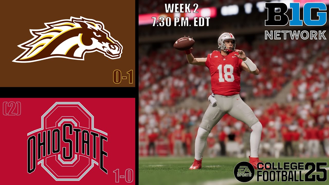 Western Michigan at (2) Ohio State | Week 2 Simulation | College ...
