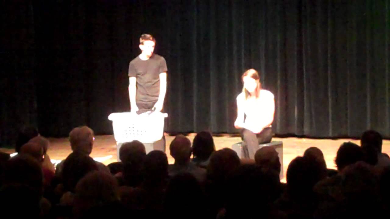Daniel Stamerra and Emma Munson performing a scene from "Almost, Maine ...