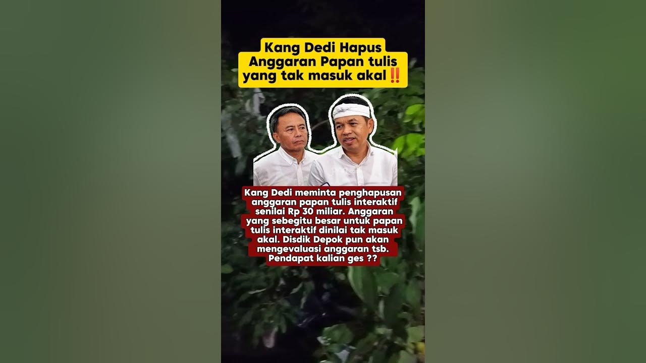 Kang Dedi Hapus Anggaran Papan yang tak masuk akal‼️#shorts - YouTube