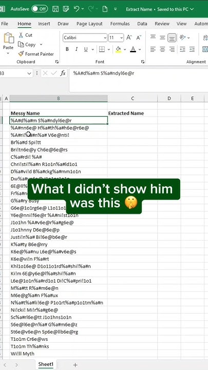 Extracting Names from Excel in Seconds! - YouTube