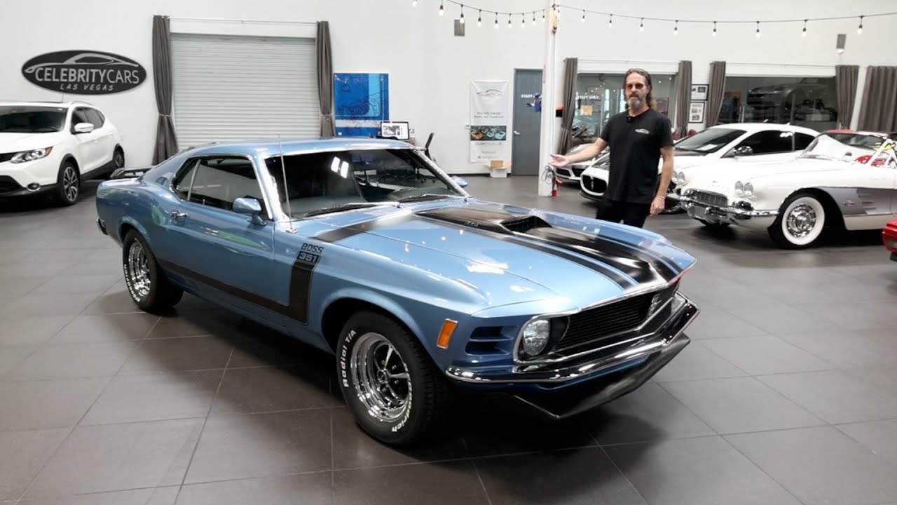 1970 Ford Mustang Fastback Blue | At Celebrity Cars Las Vegas - YouTube