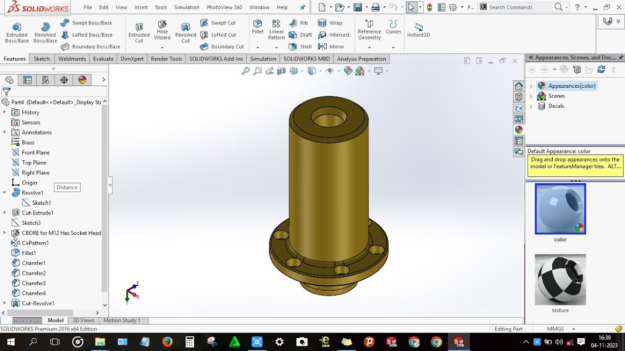 How to design Long neck flange in solidworks - YouTube