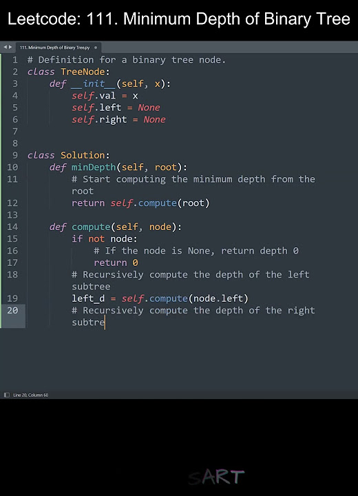 Leetcode 111 Minimum Depth Of Binary Tree In Python Python Leetcode 9820