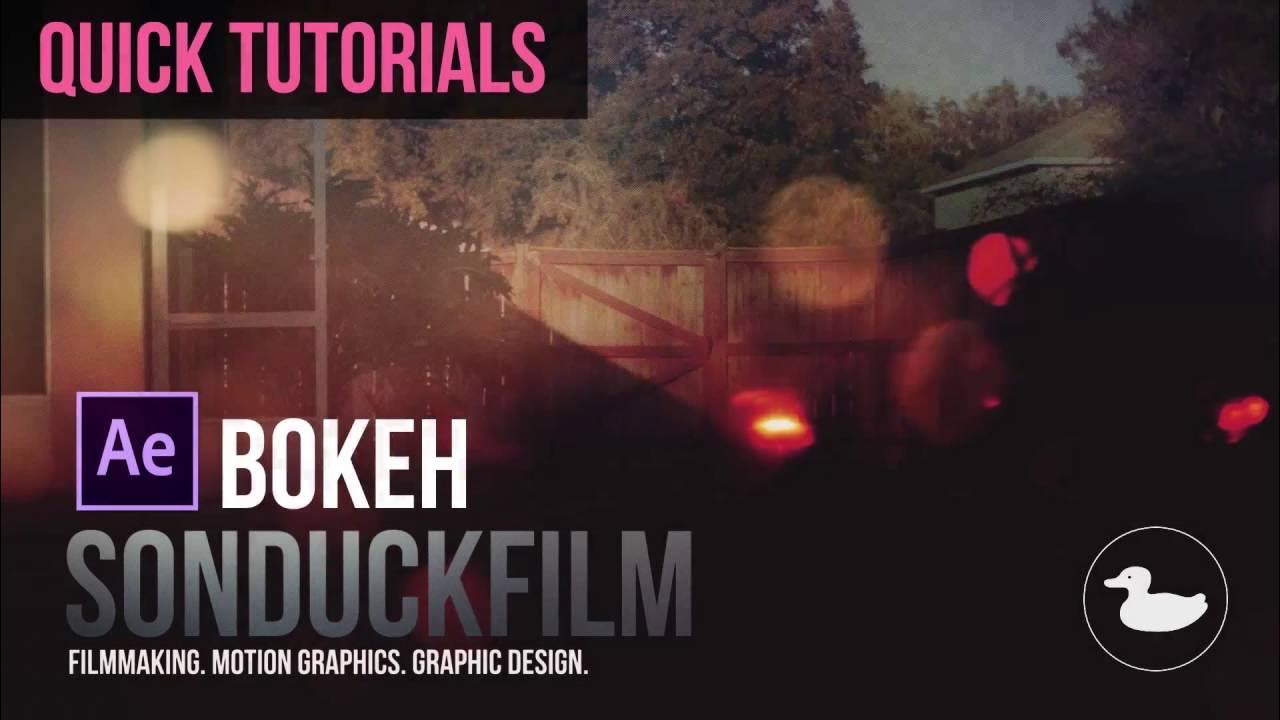 Quick Tutorials: Bokeh Animation in After Effects - YouTube