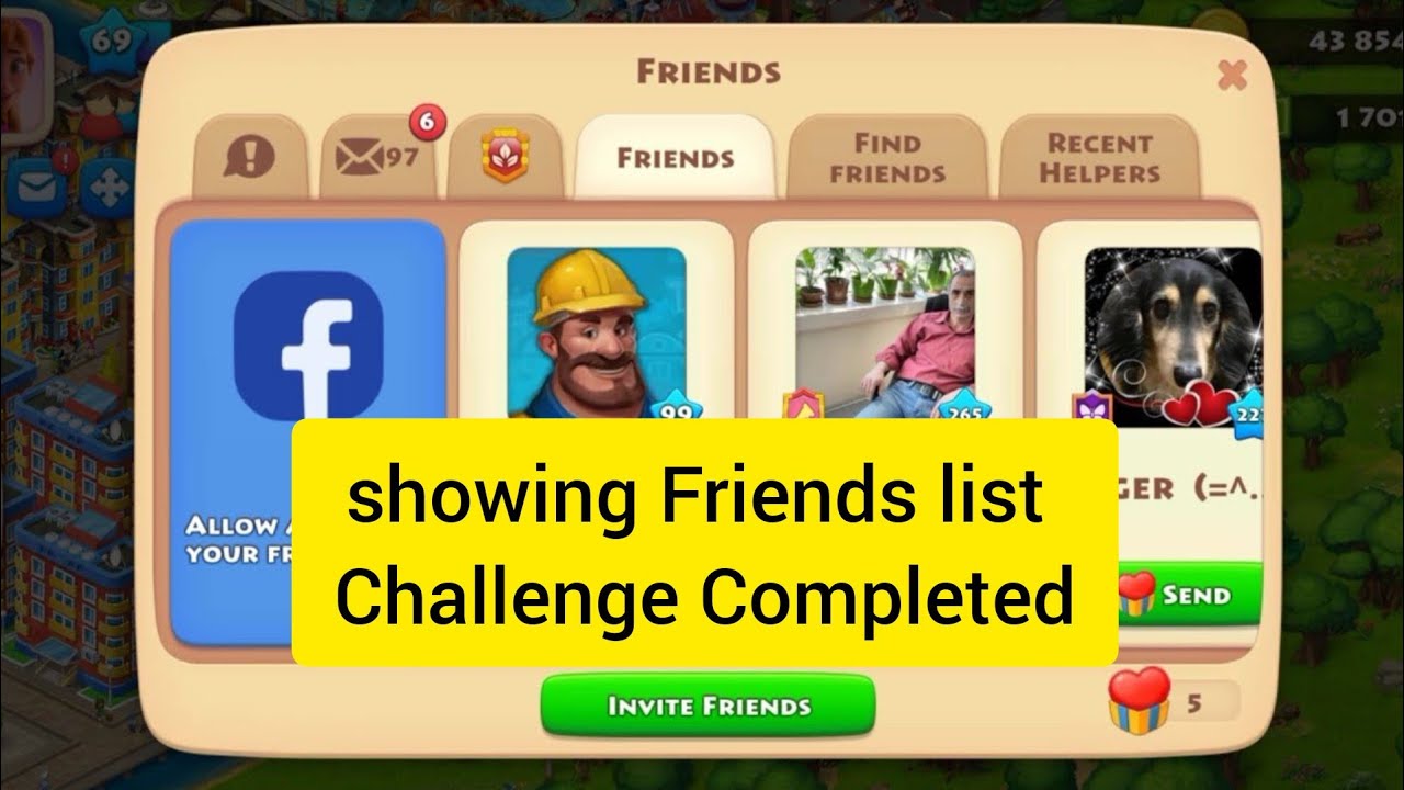 Township showing Friends list Challenge Completed | Township gameplay ...