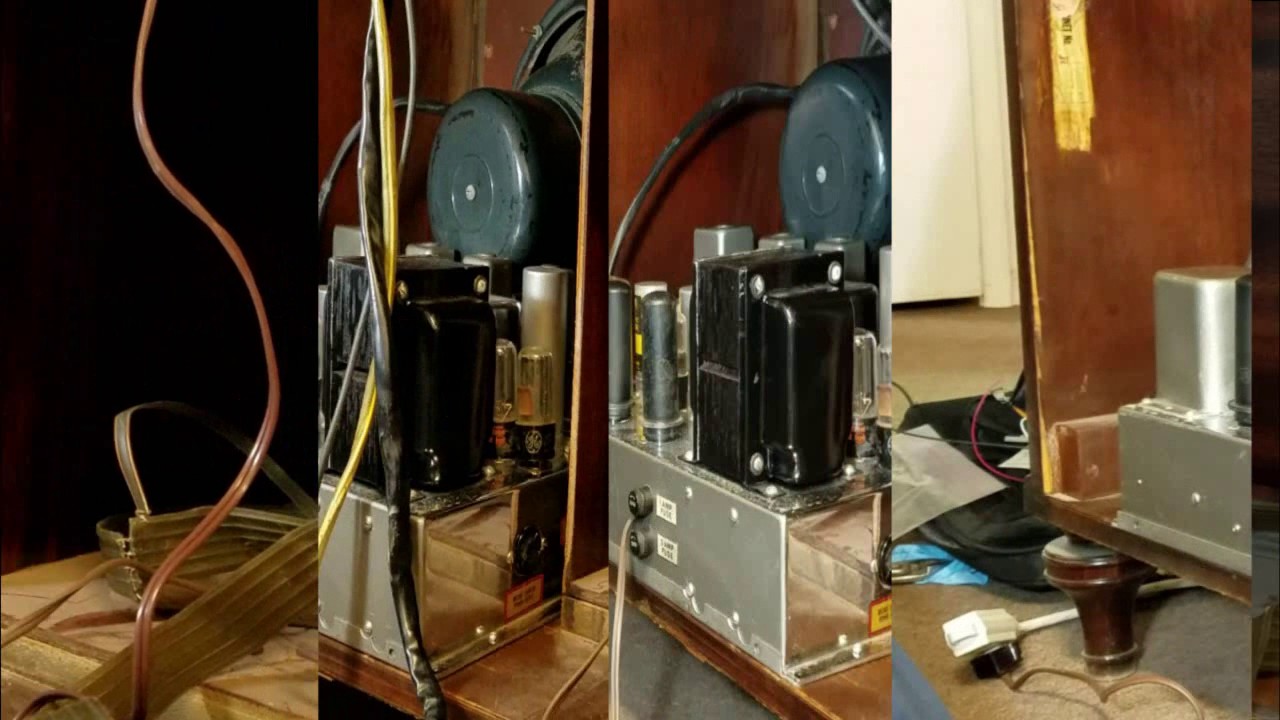 1947 SCOTT 800B Console Radio Phono Part 20 of 20 Install in Cabinet ...