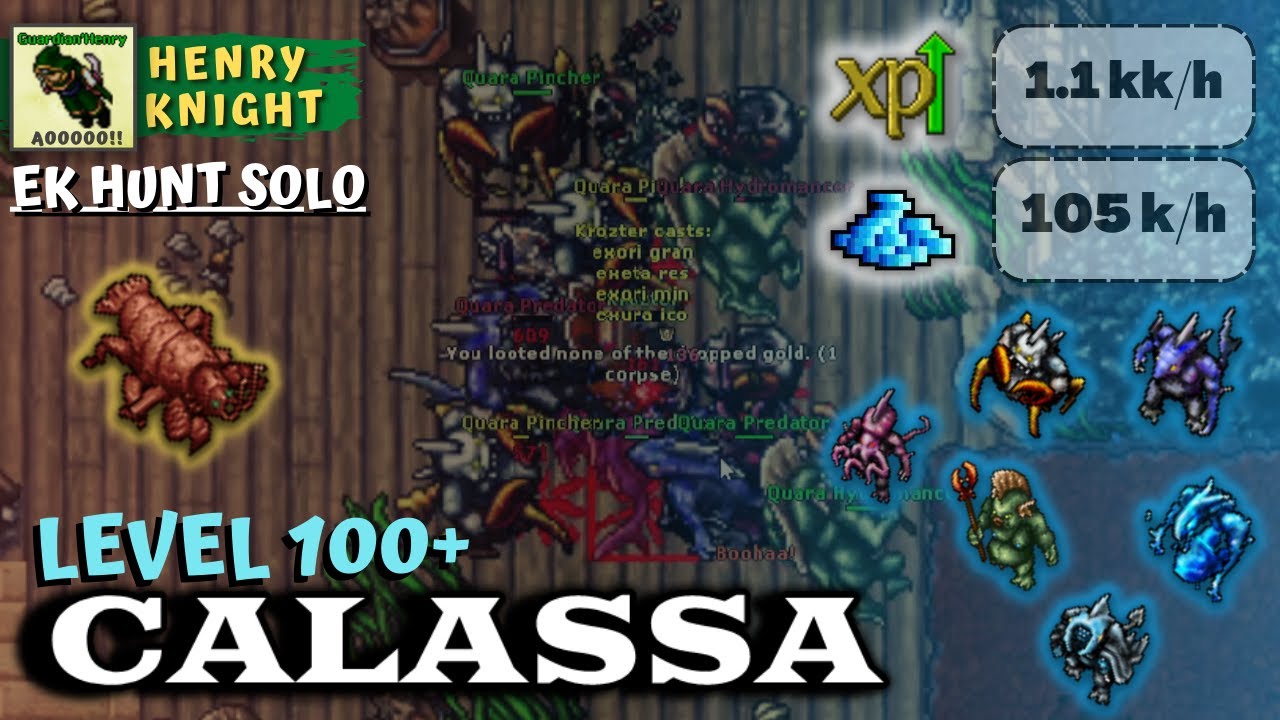 TIBIA | EK HUNT SOLO #154 CALASSA - YouTube