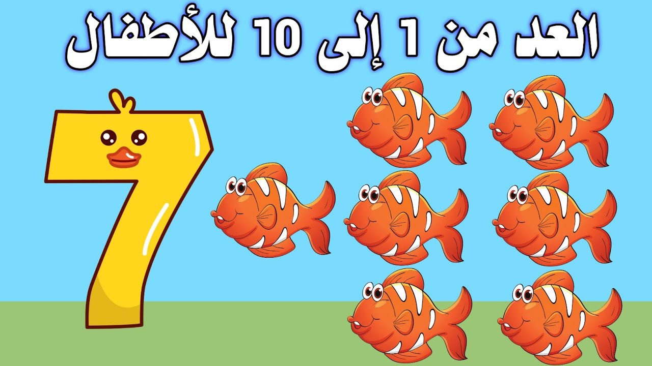 تعليم العد للأطفال من 1 إلى 10 باللغة الإنجليزية الارقام الانجليزية وأمثلة عليها من صور