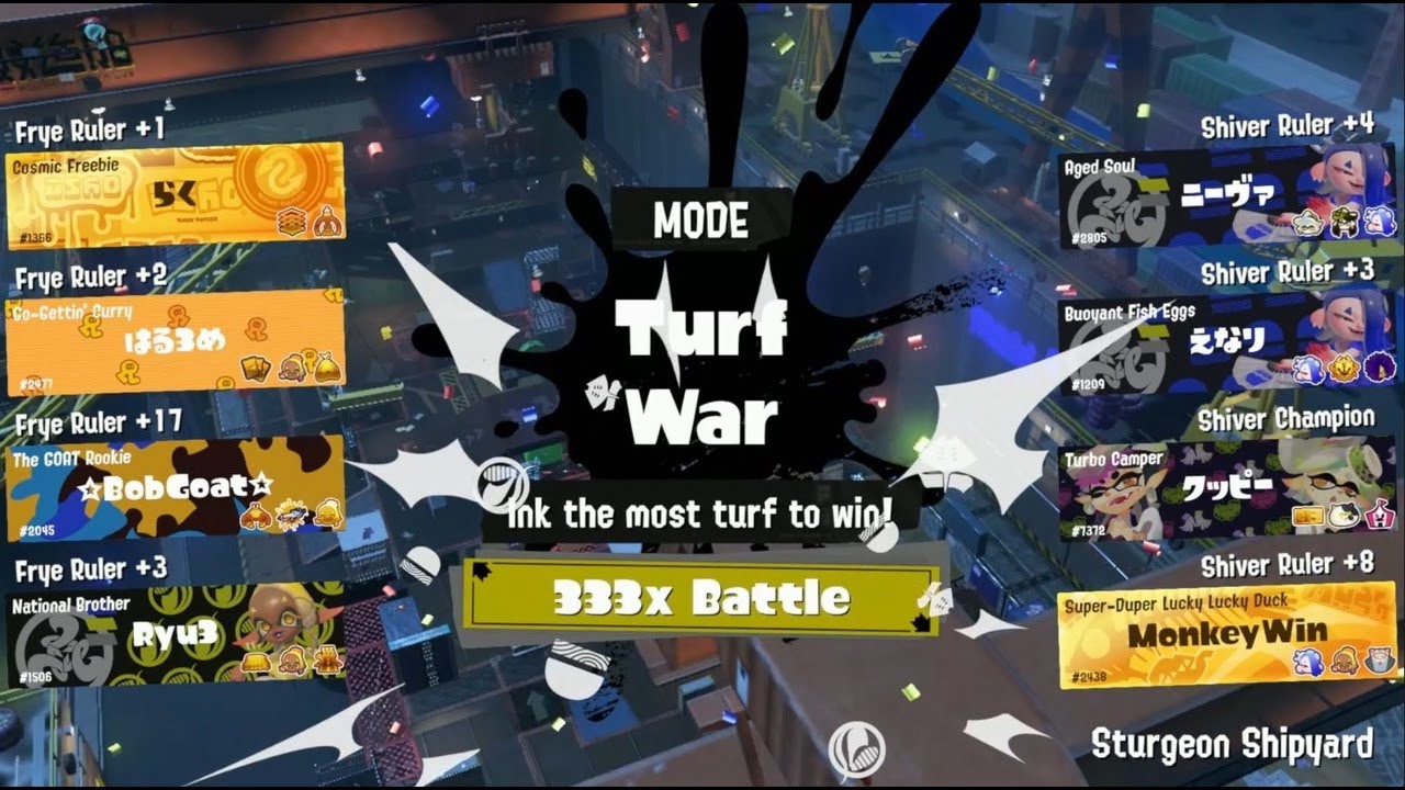 2ND EVER 333X BATTLE | Splatfest: Shiver vs Frye vs Big Man | Splatoon ...