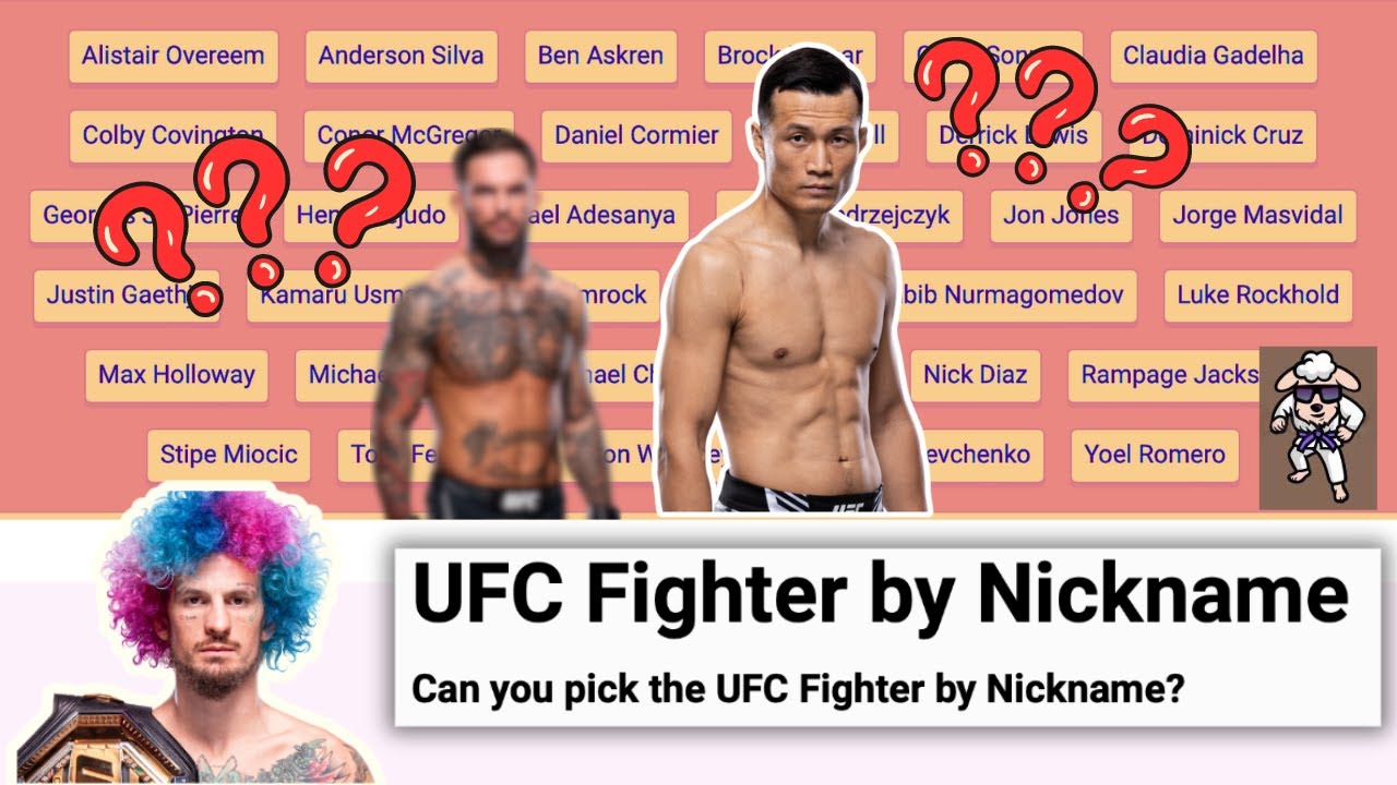 CAN I GUESS these UFC fighters by their NICKNAMES | QUIZ - YouTube