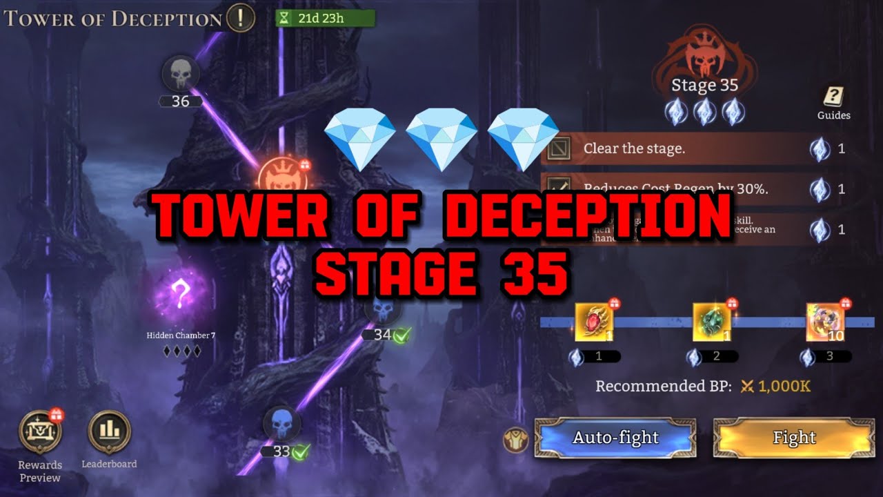 TOWER OF DECEPTION STAGE 35 | WATCHER OF REALMS - YouTube