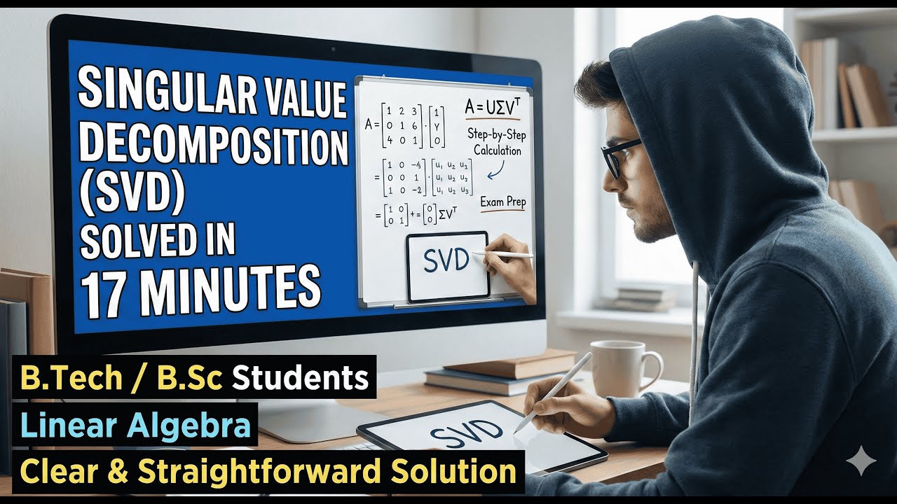 Master SVD in 17 Minutes! Singular Value Decomposition + Example ...