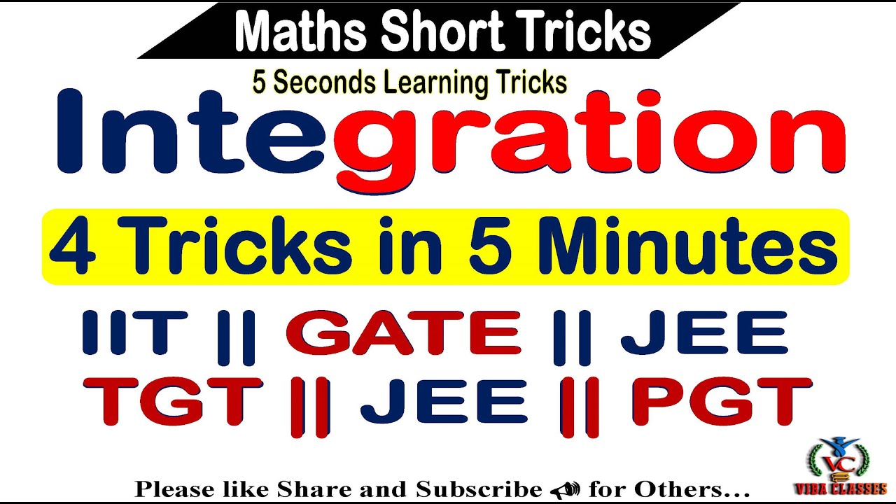 💥 Best Short Trick - Integration || Find Integration in Less than 1 ...