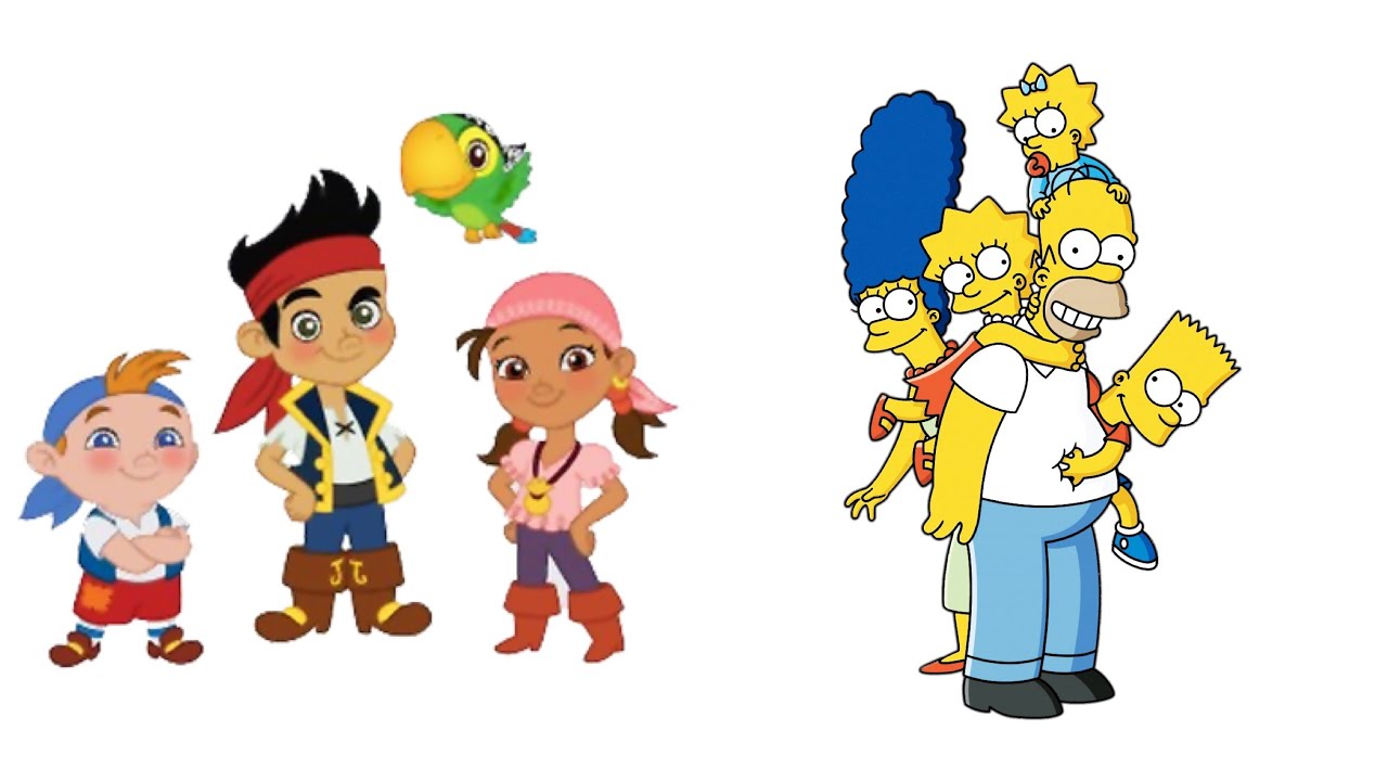 Jake, Izzy, Cubby, and Skully meets The Simpson Family - YouTube