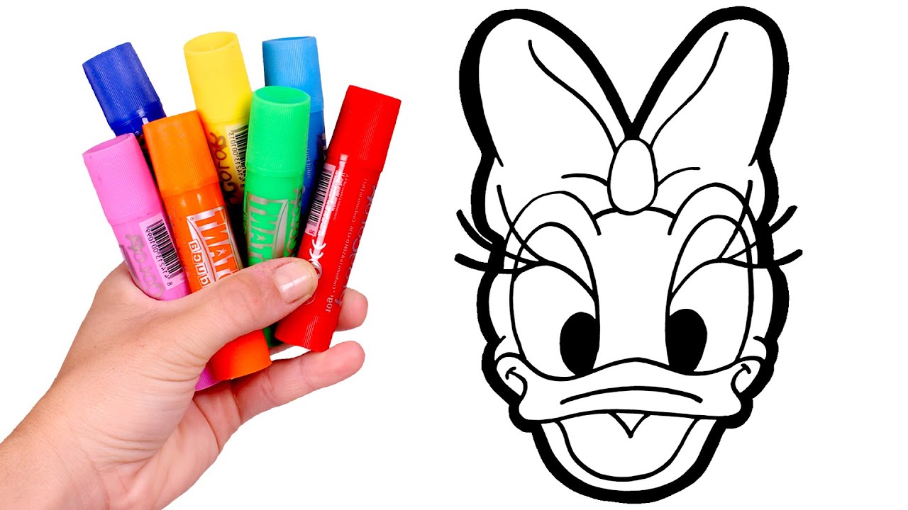 Dibuja y colorea a Daisy 🎨🦆 Dibujos para niños - YouTube