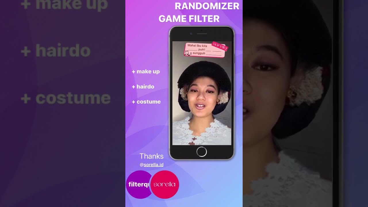Kartini Costume Randomizer Quizz Instagram Filter - Spark AR Studio FILTERQU - YouTube