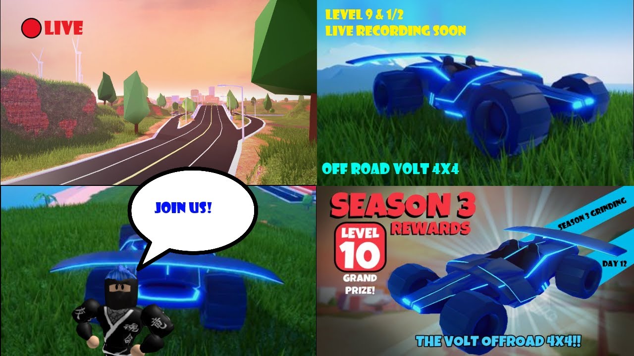 Roblox Jailbreak Volt 4x4 unlocking soon #FreeFoxyGamingYT Day 12 🔴LIVE ...