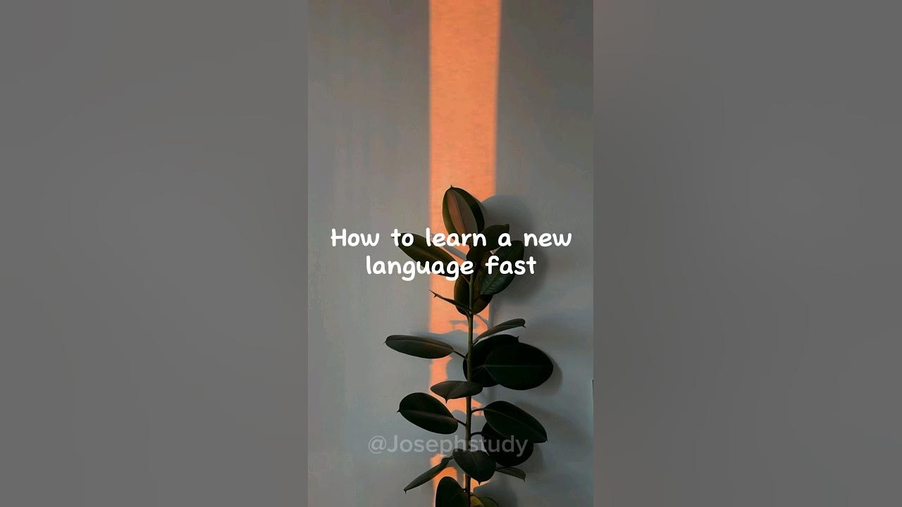 How to learn a new language fast #study #shorts #studytips - YouTube