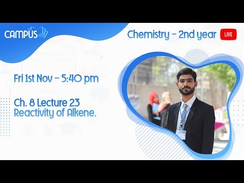 2nd year Chemistry live. 12th Chemistry book 2 Ch.88, 8.4-Alkenes – Inter Part 2 Chemistry